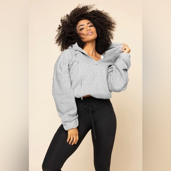 POPFLEX | Tops | Popflex Half Zip Warm Up Hoodie | Poshmark